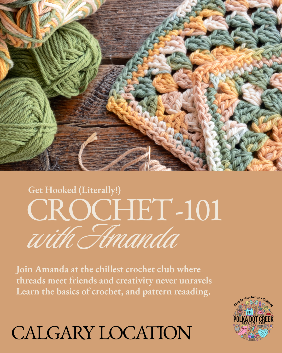 Amanda's Crochet Class - Beginner 101 - Calgary – Polka Dot Creek Yarn