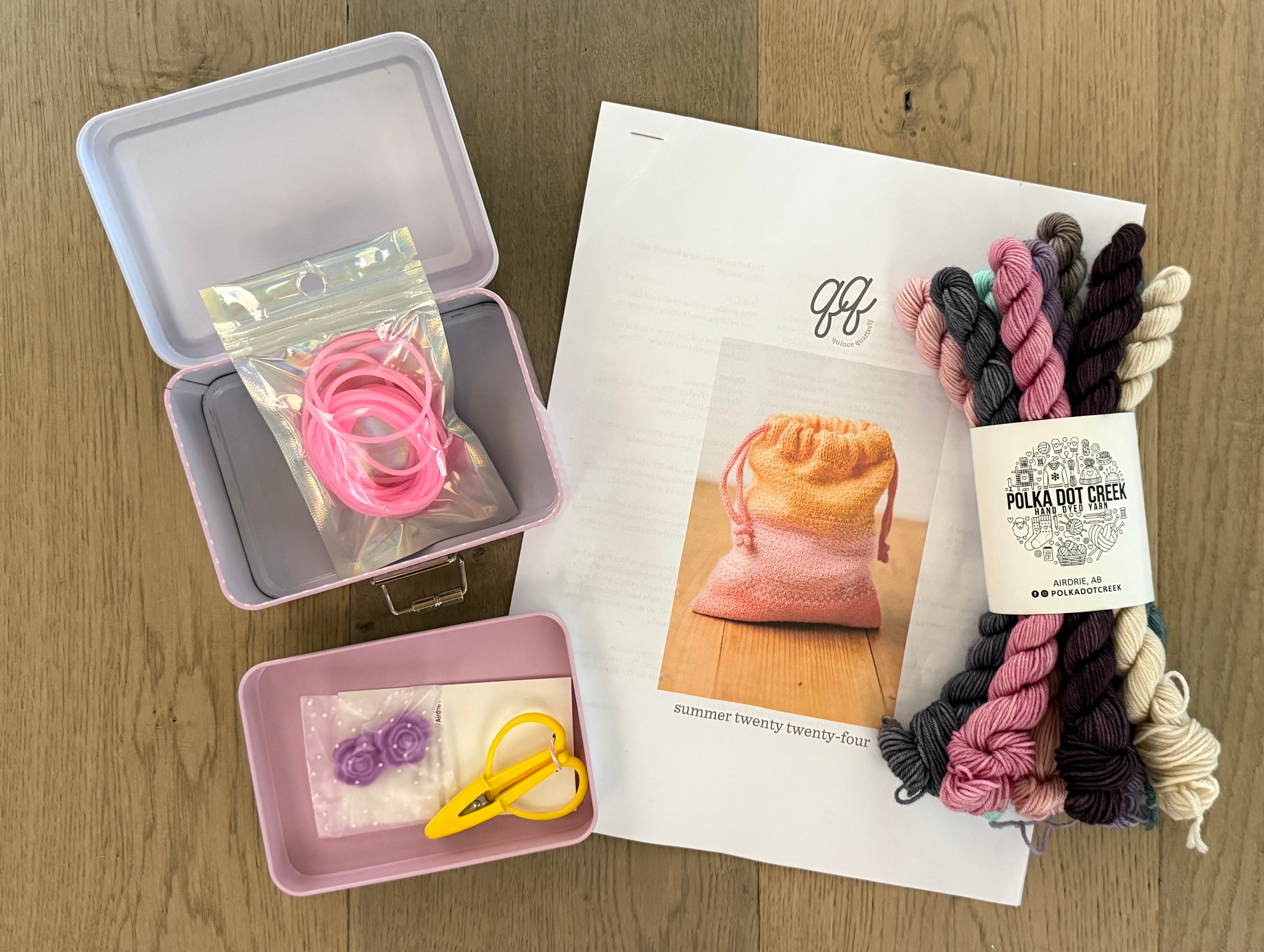 Sagaponack Sack Kits for World Wide Knit in Public Day – Polka Dot ...